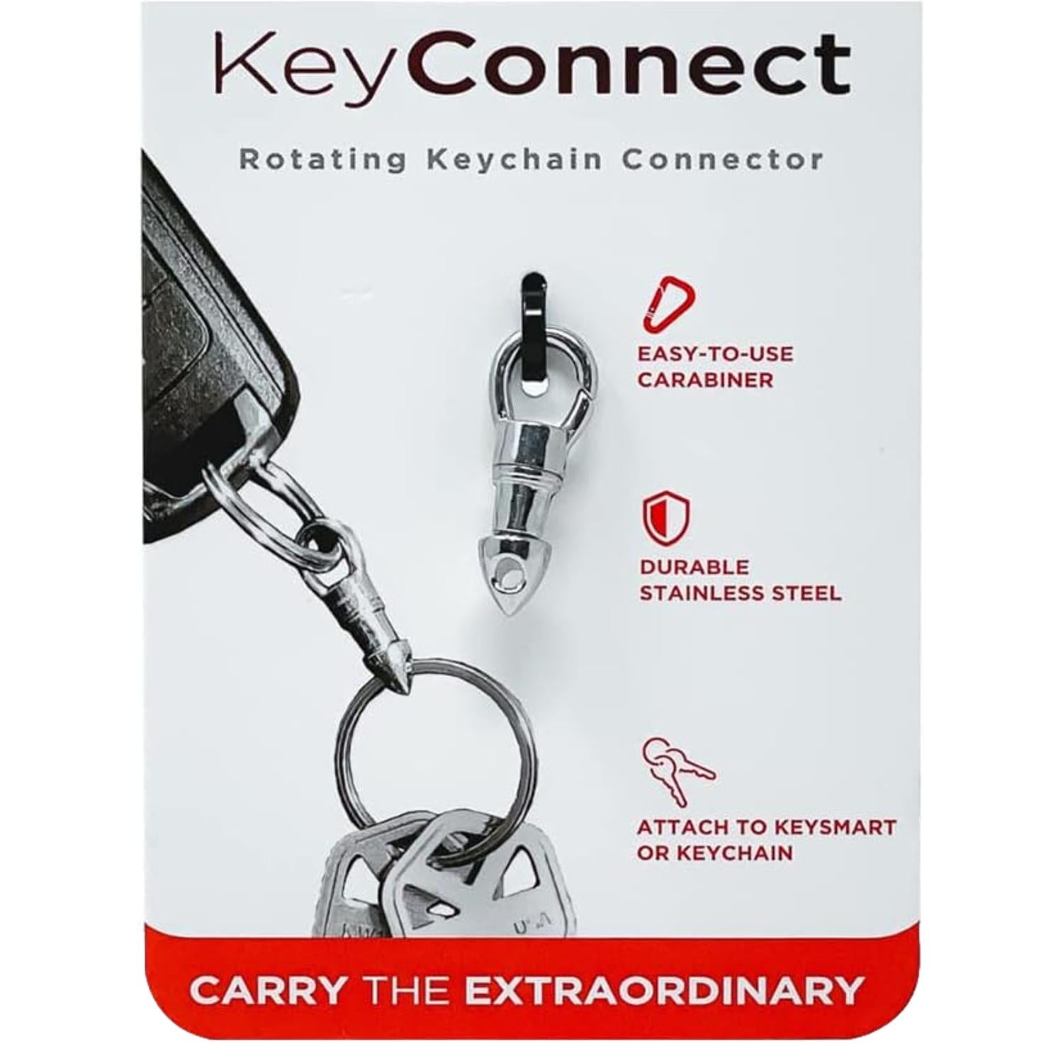 KeySmart KeyConnect Rotating Keyring Connector Stainless Steel – Go ...