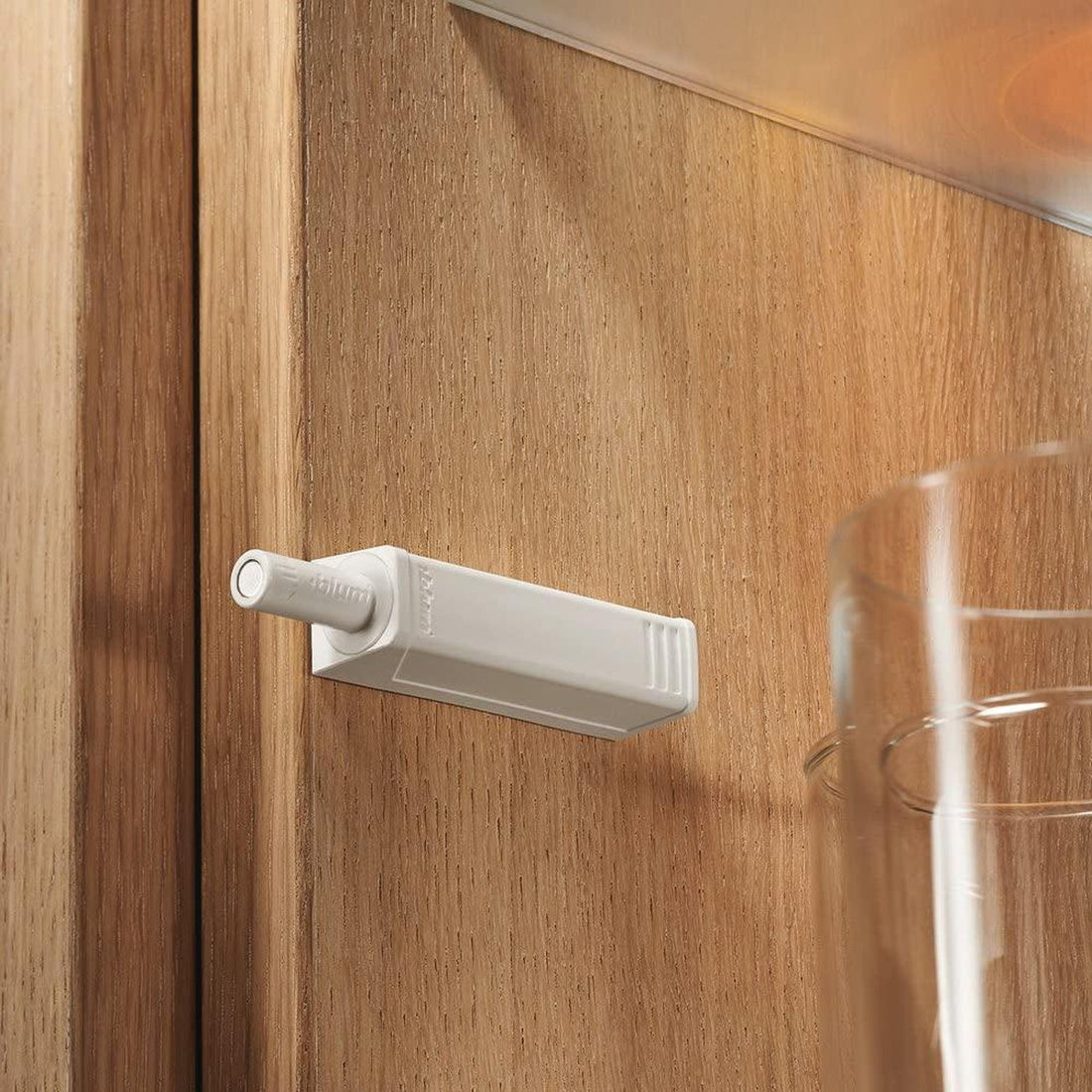 Blum 956A1004.SW Magnetic Push To Open Tip-On Set & Mounting Plate (Wh ...