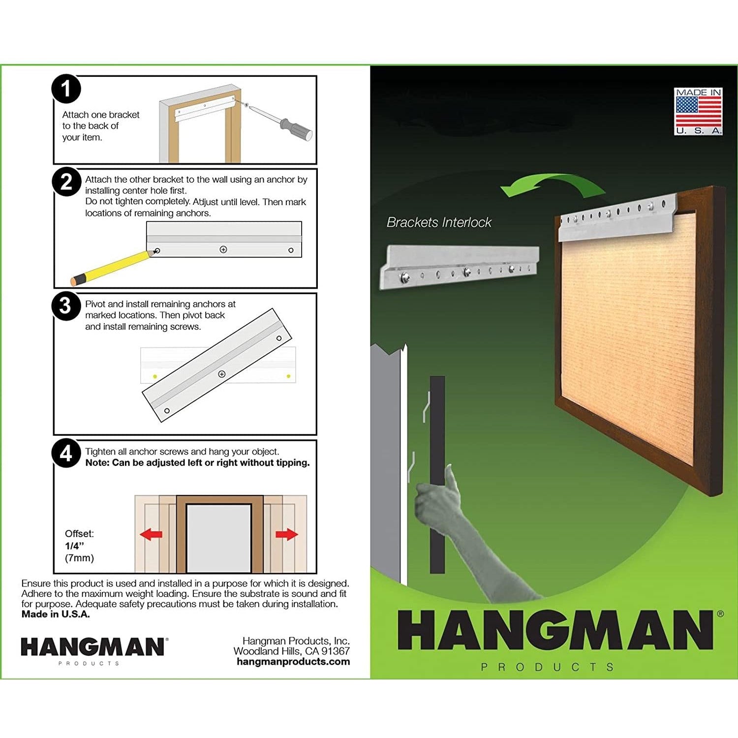 Hangman Heavy Duty Z Bar Hanger Picture & Mirror Hanging 762mm (30") Z ...